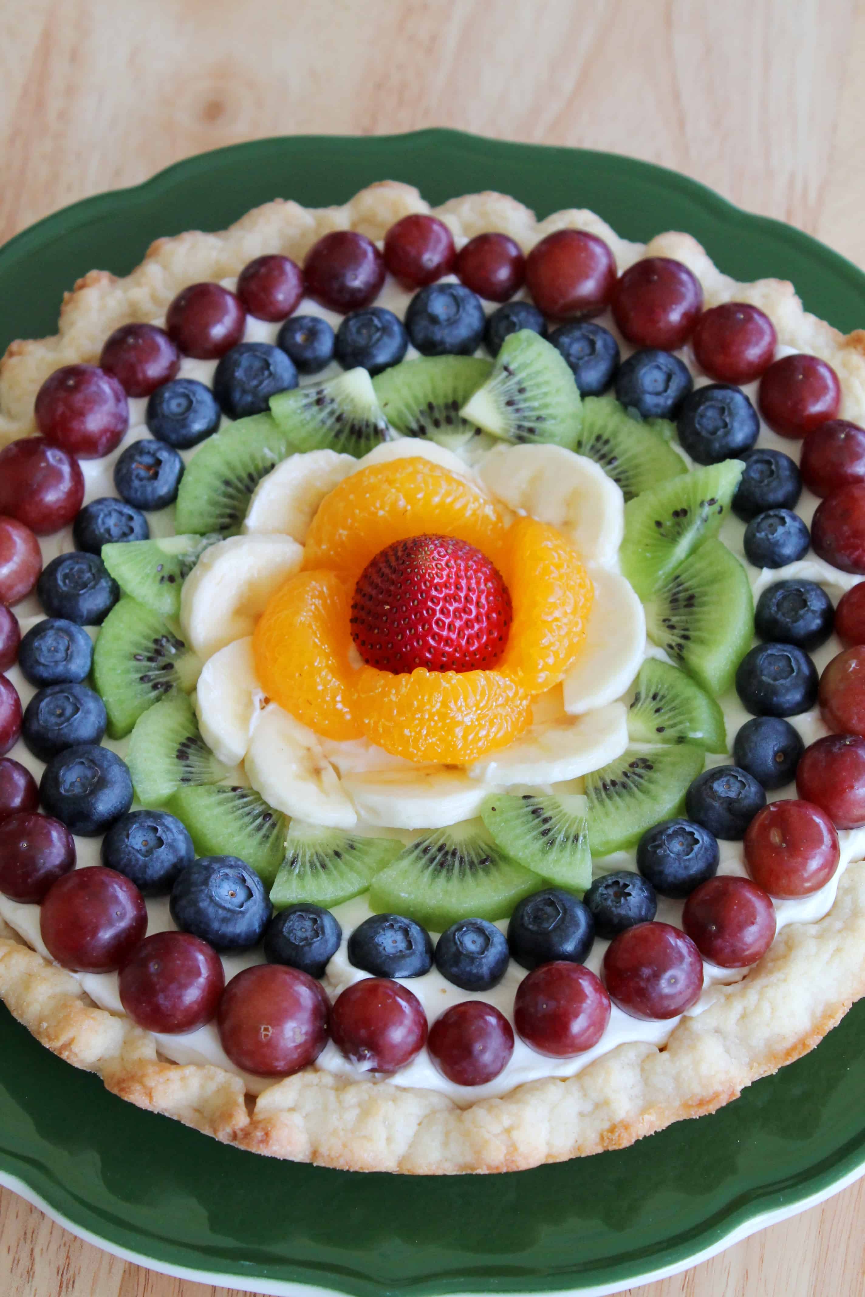 Rainbow Fruit Pizza Tart