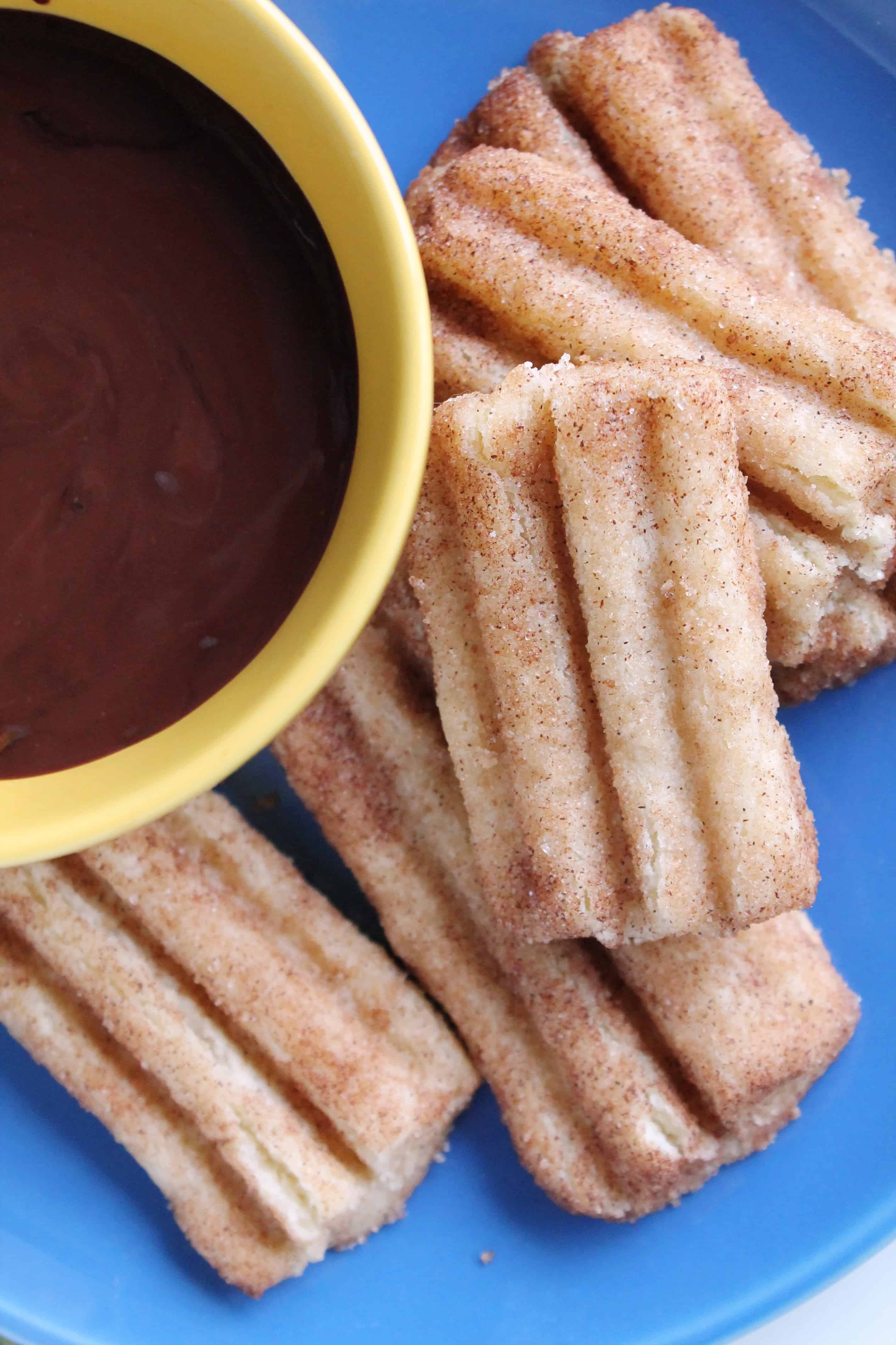 Churro Cookies with Chocolate Dipping Sauce